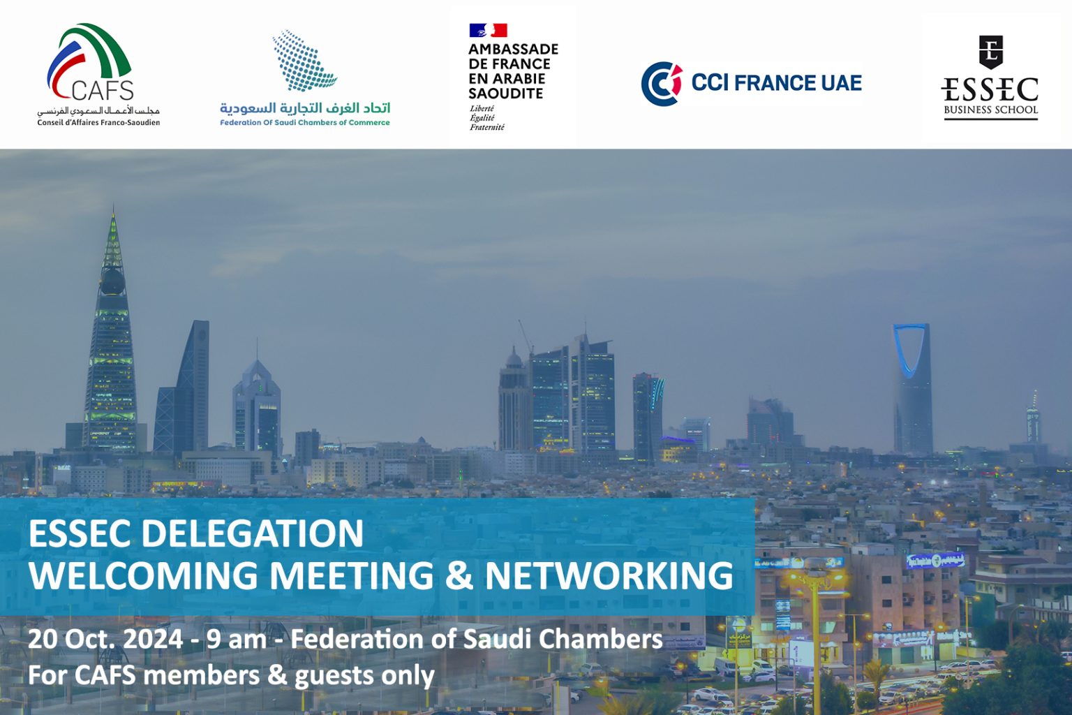 Welcoming meeting - ESSEC Delegation - CAFS KSA